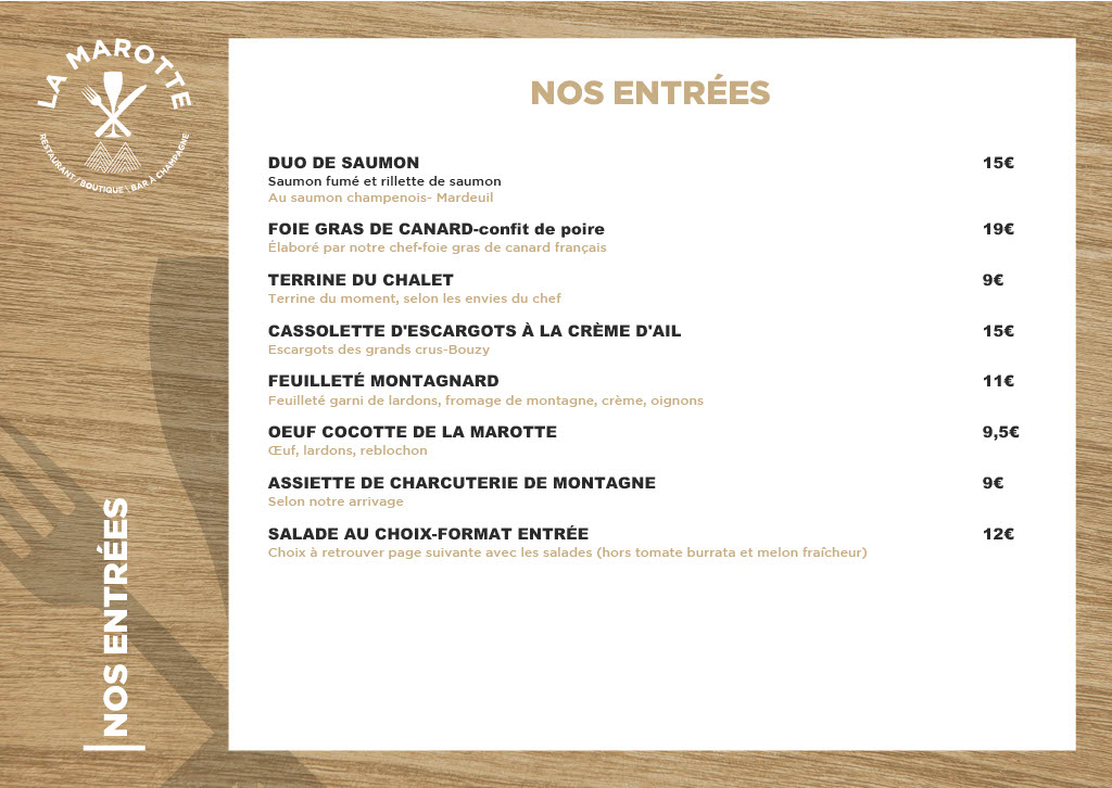 La carte de la Marotte - La Marotte